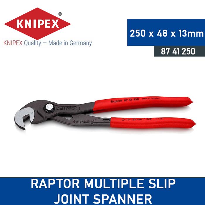 Promo Tang KNIPEX 87 41 250 Raptor Multiple Slip Joint Spanner Cicil 0% ...