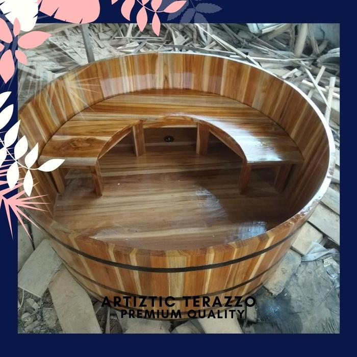 Jual Bathtub Kayu Jati Model Jacuzzi - Kota Depok - ARTIZTIC TERAZZO ...