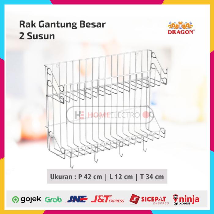 Jual Rak Gantung Besar Dragon RG002 Kitchen Rack Susun 2 - Kota Depok - Home Electro | Tokopedia