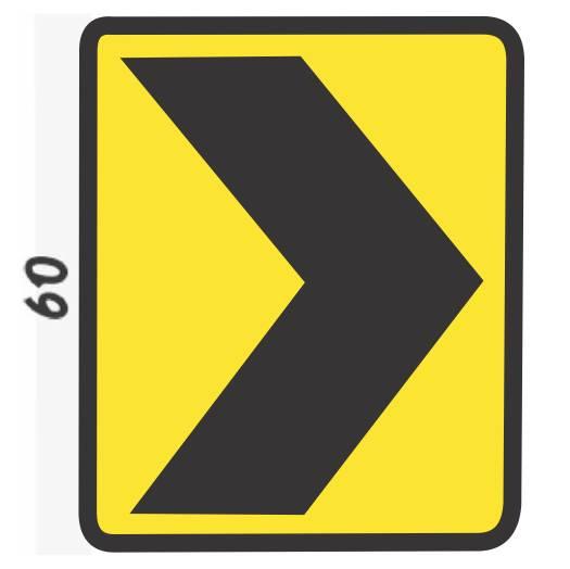 Jual Rambu Lalulintas Tikungan Kanan & Kiri 60x50cm - Kota Depok ...