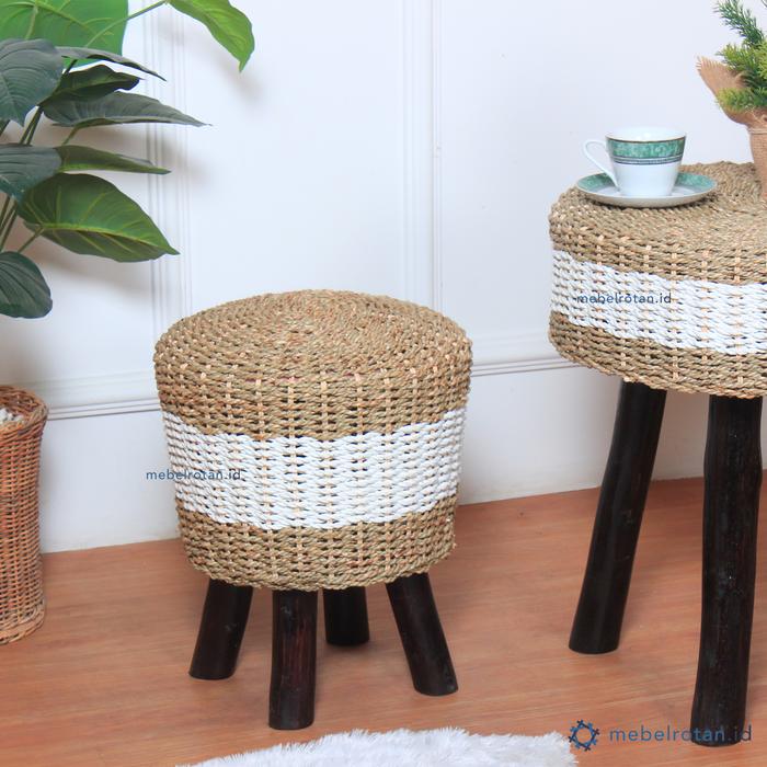 Promo Stool dan Meja Seagrass Kayu | Dingklik Teras | Kursi teras - 2 ...