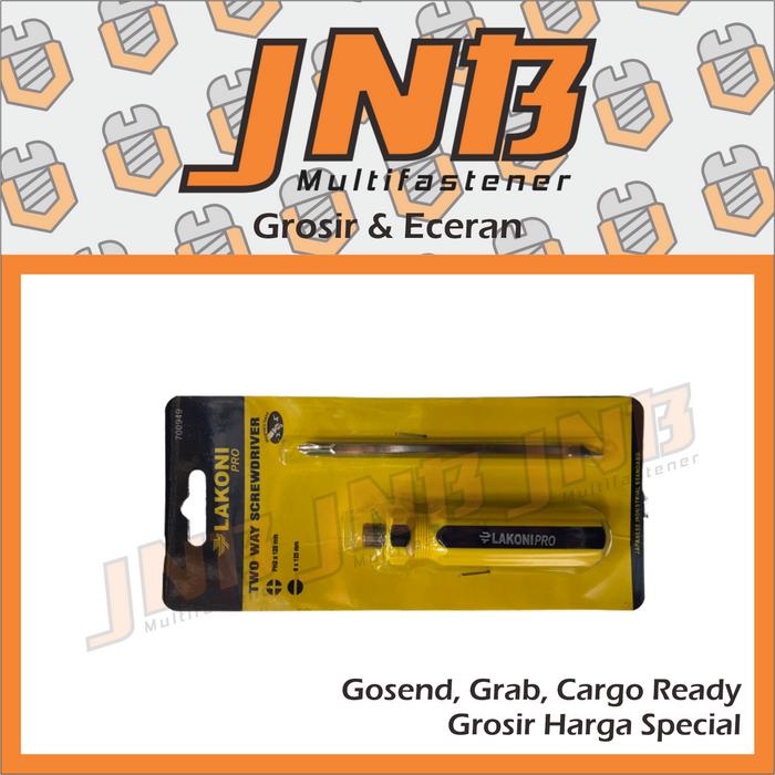 Jual Obeng Dua Arah JETJO TOOLS 700949 / Two Way Screwdriver (+) LAKONI ...