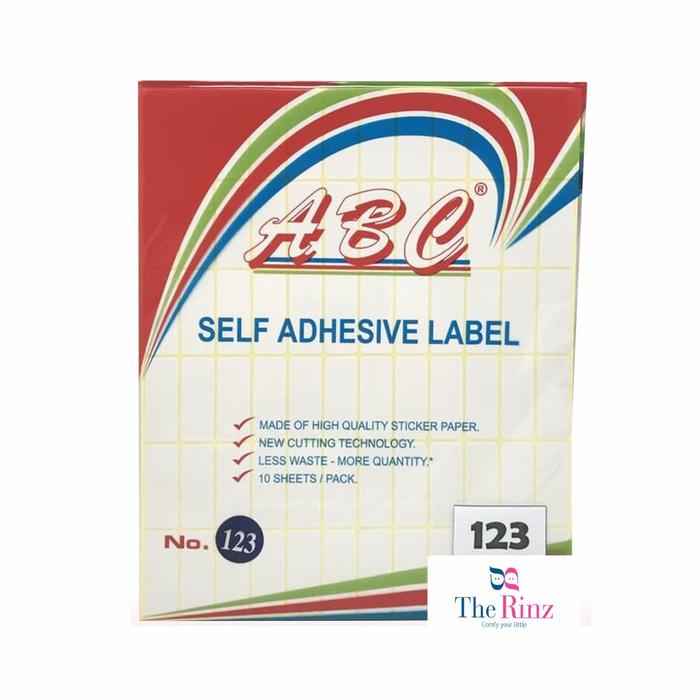 Jual stiker label ABC No 123 (self adhesive label) / label undangan ...