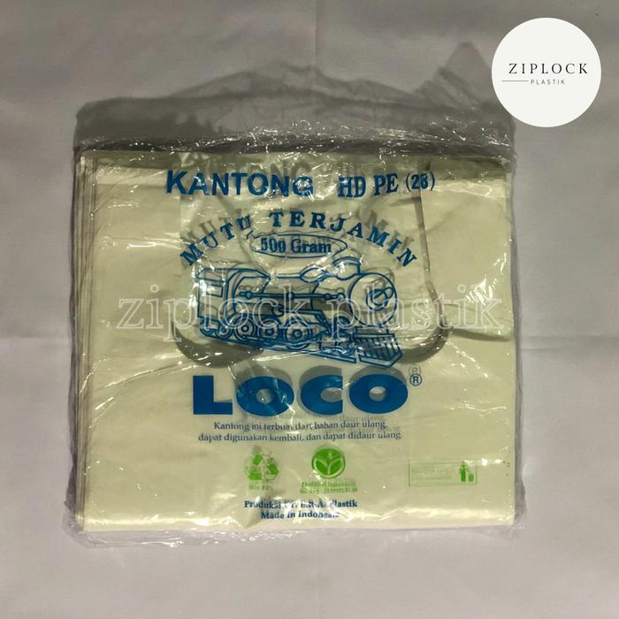 Jual KANTONG PLASTIK UKURAN.28 MERAH/ HITAM/ PUTIH MEREK LOCO TEBAL ...