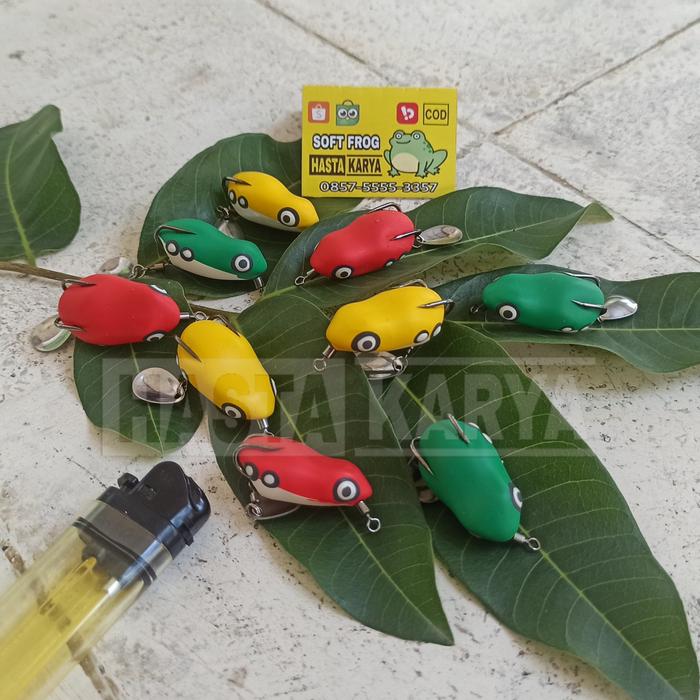 soft frog blade mini UL top water killer lure casting gabus toman ...