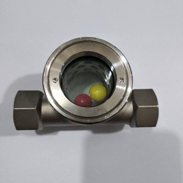 Jual SIGHT GLASS FLOW INDICATOR BALL 1/2" SS304 STAINLESS BOLA - Kota ...