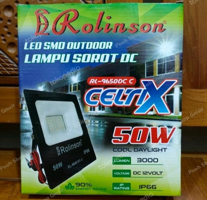 Jual Lampu Sorot DC 12V 50 Watt IP66 Aki Tembak Rolinson RL-9650DC Celtrix - Jakarta Barat ...