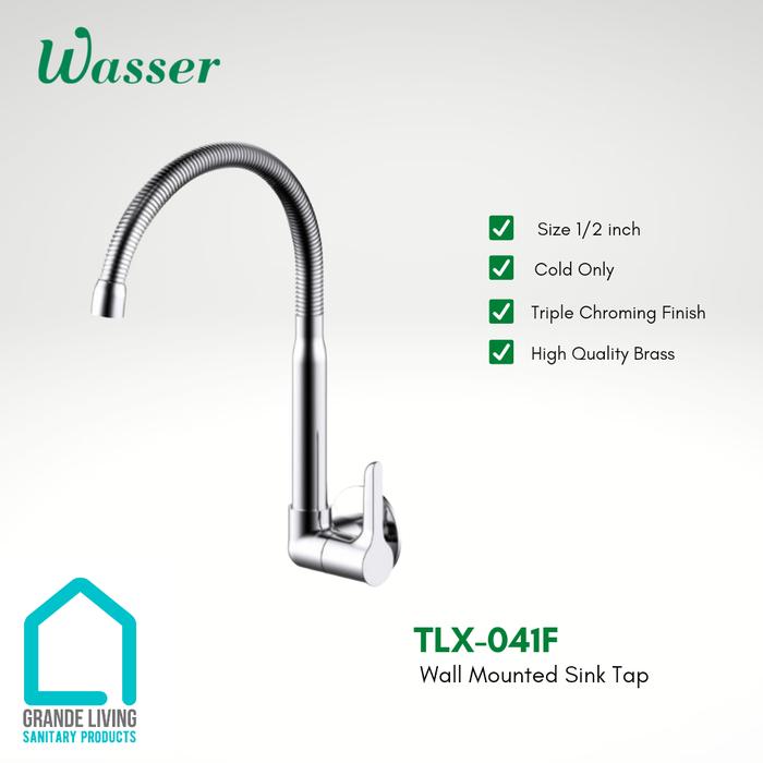 Jual Wasser Kran Dapur Dingin Keran Sink Kuningan Flexible Spout TLX ...