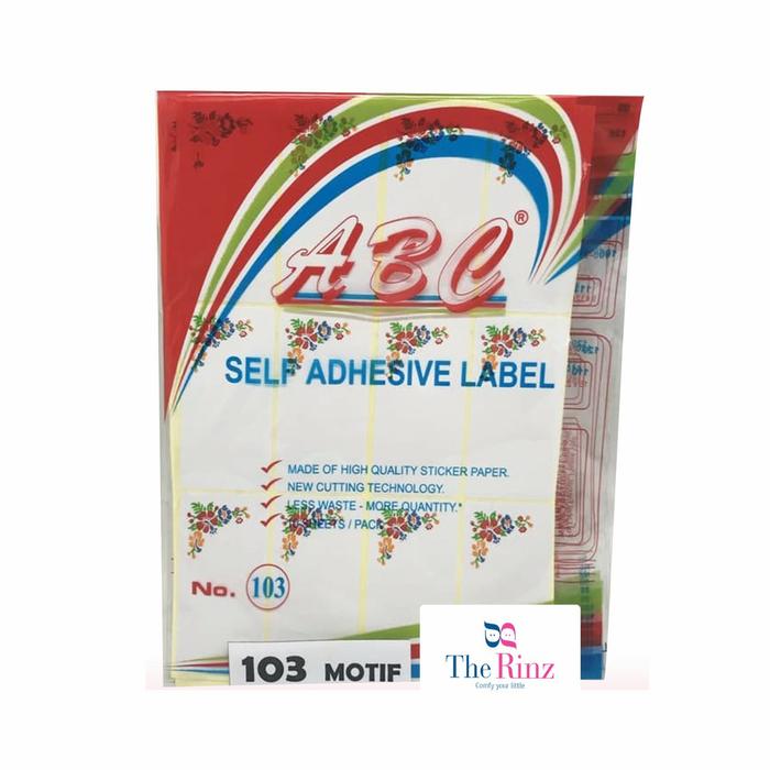 Jual stiker label ABC No 103 (self adhesive label) / label undangan ...