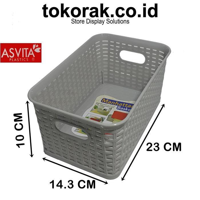 Jual KERANJANG MANHATTAN BK281 ASVITA STORAGE BASKET KERANJANG PLASTIK ...