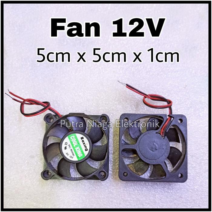 Jual Fan DC 12V 5cm / Kipas Pendingin 12 Volt DC 12VDC dimensi 50x50x10mm - Kota Bandung - Putra ...