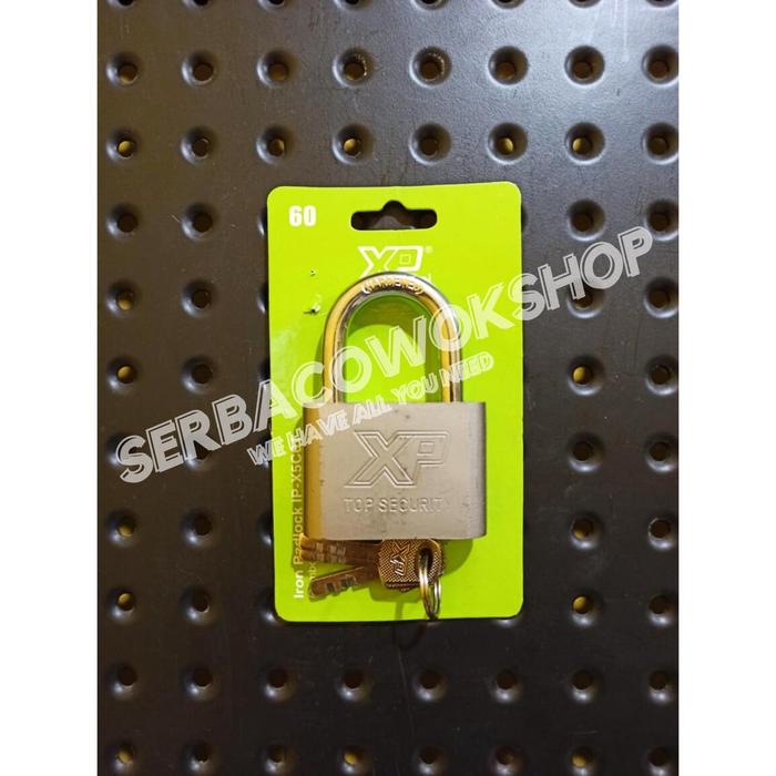 Jual XPTOOL Gembok Putih 60 mm Leher Pendek Chrome Gembok Pelor XP TOOL ...