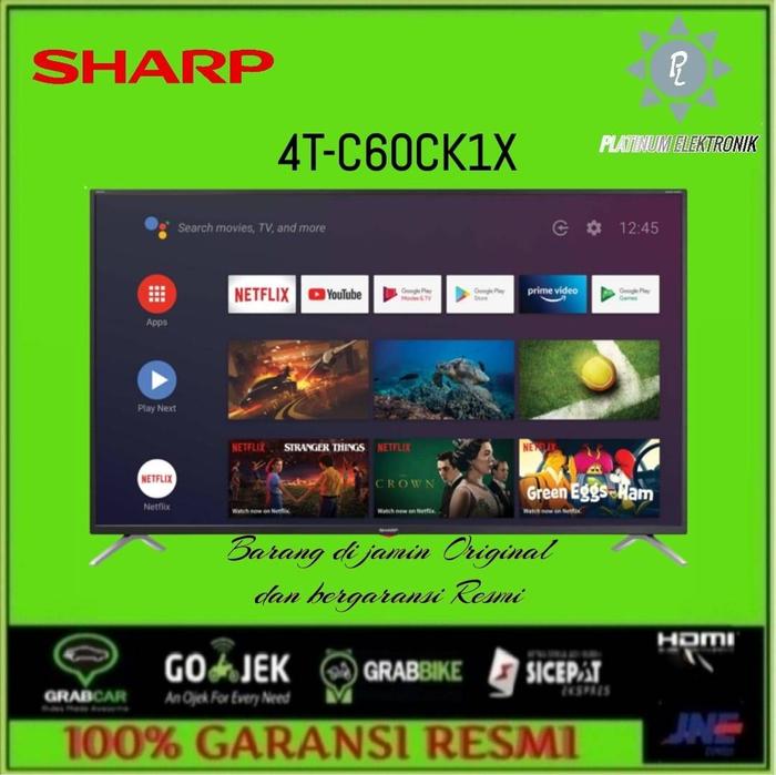 Jual SHARP 4T-C60CK1X ANDROID TV LED Ultra HD 4K 60 INCH Garansi Resmi ...