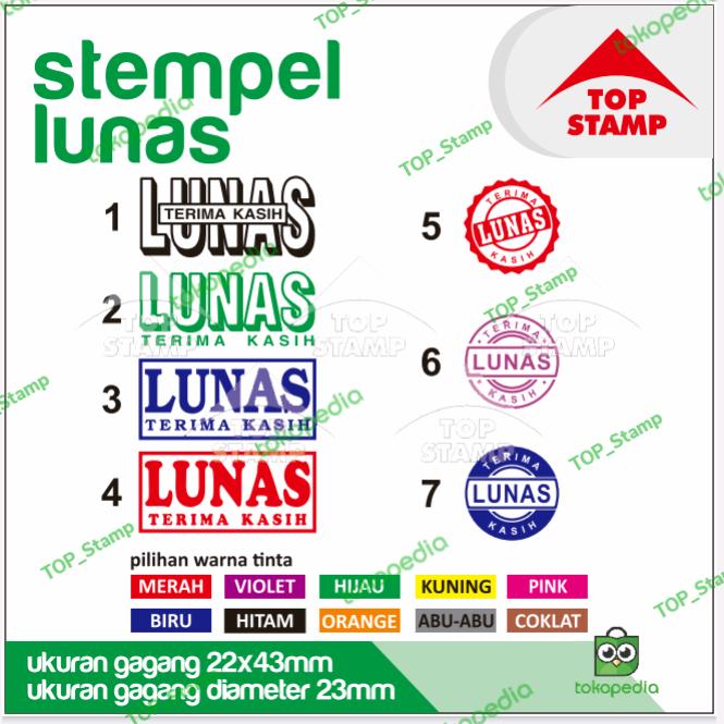 Jual stempel lunas - Kota Bandung - TOP_Stamp | Tokopedia
