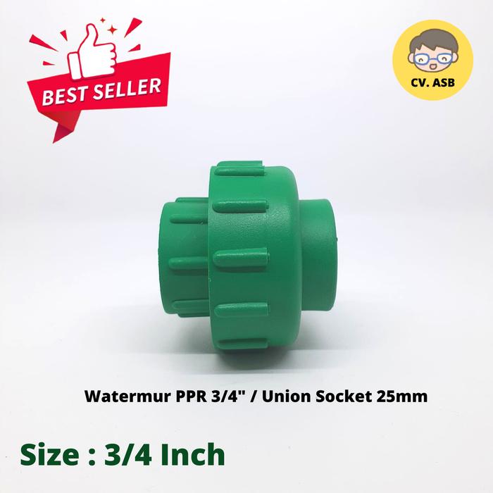 Jual Watermur Watermoor Water mur 3/4" PPR Union Socket 3/4 Inch 25mm ...