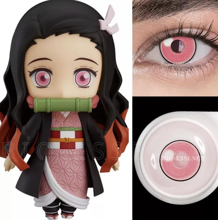 Jual Cosplay Lens Softlens Halloween Anime Eyes Kimetsu No Yaiba Demon ...