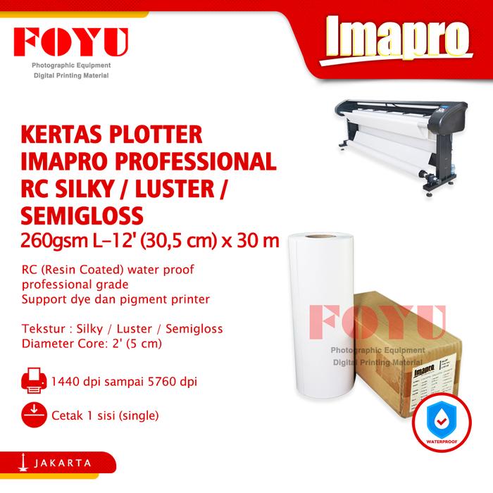 Jual Kertas Plotter Imapro Professional RC Silky Luster 260gsm L-12 ...