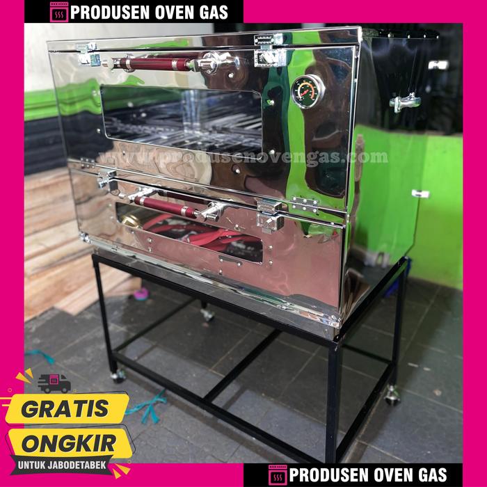Promo Oven Gas Stainless Uk 90x55x70 Api Atas Bawah Fullset / Siap ...