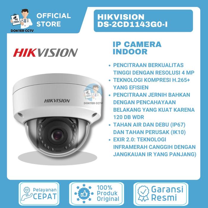 Jual CCTV HIKVISION DS-2CD1143G0E-I IP CAMERA 4 MP DOME - Kab. Tangerang - DOKTER CCTV OFFICIAL ...