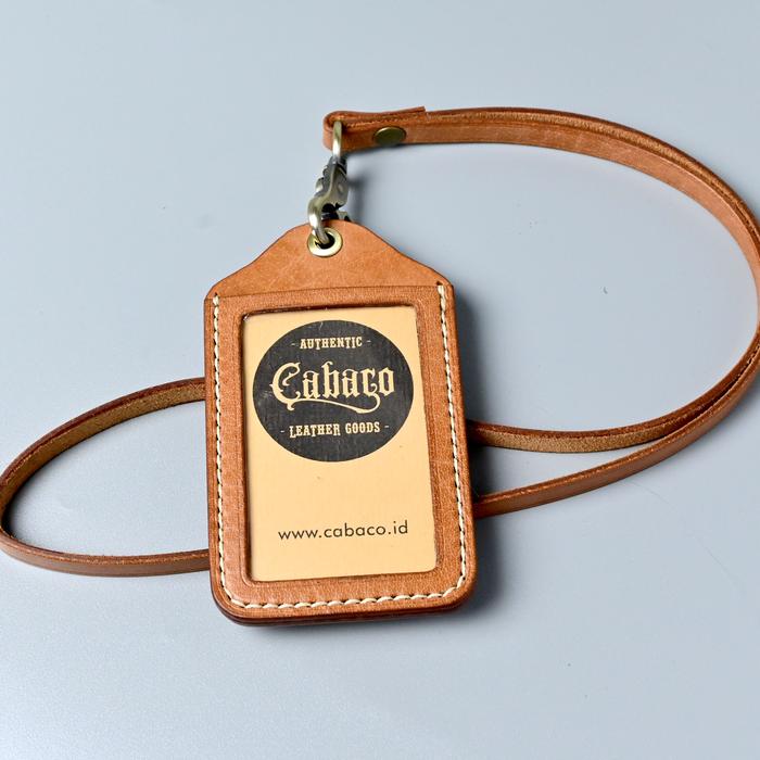 Jual ID Card Holder V02 Name Tag Pria & Wanita Buffalo Vegetable Tanned ...