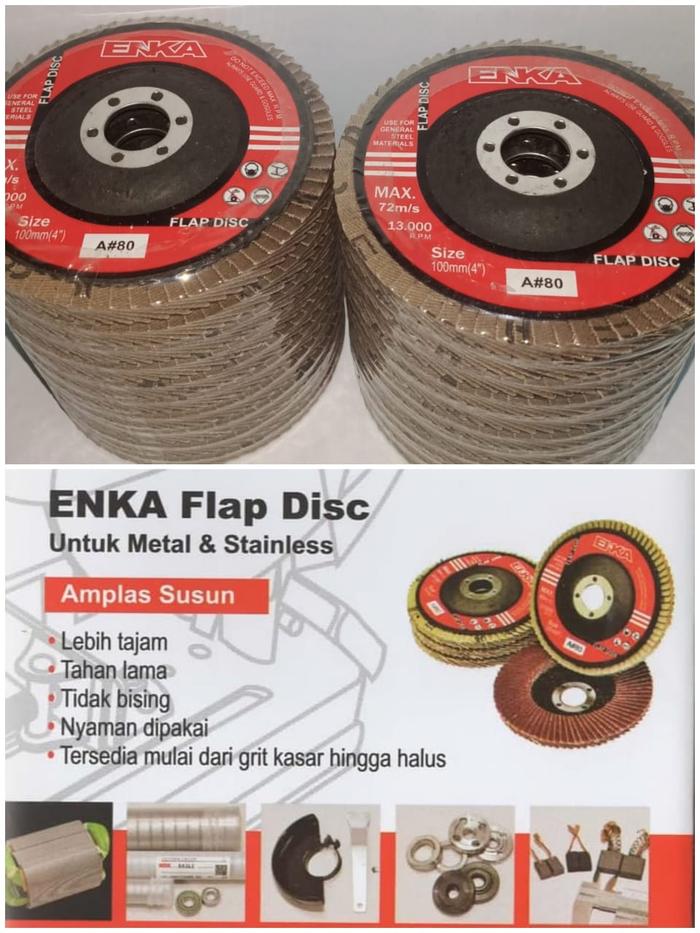 Promo Flap Disc / Amplas Susun Enka Grit 80 Satu Pak Isi10 Pcs Awet Dan ...
