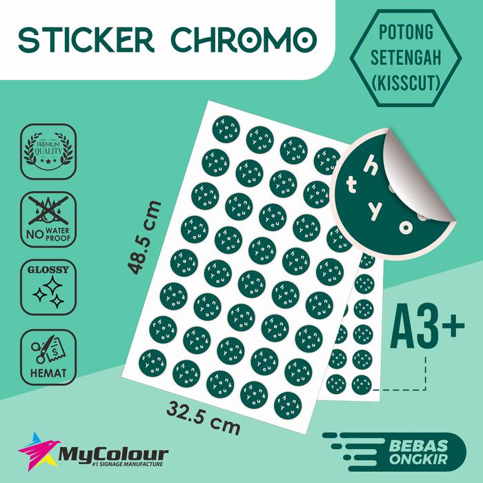Jual Stiker label cromo A3+ cutting 1 HARI JADI - DIE CUT - Kota ...