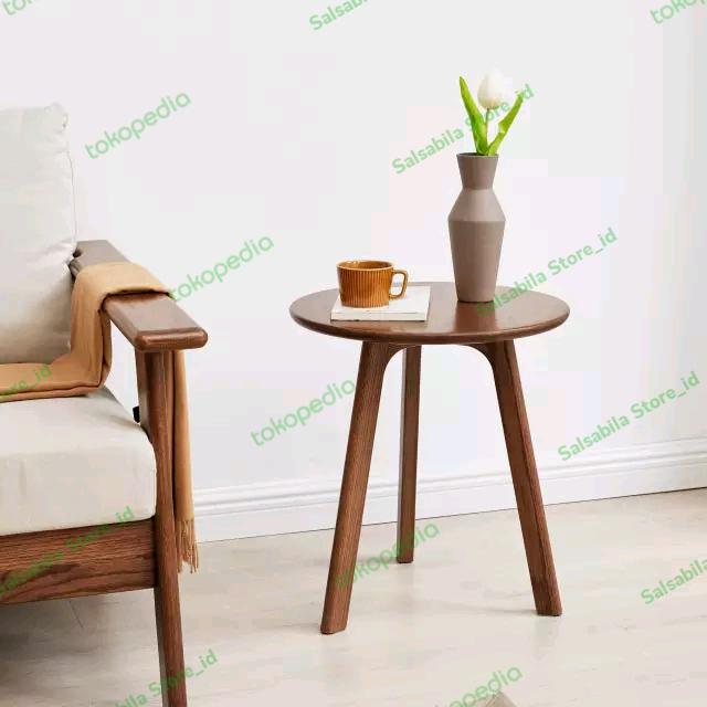 Jual Meja Bulat Side Table Minimalis Kayu Mahoni - Kab. Tangerang - PT ...