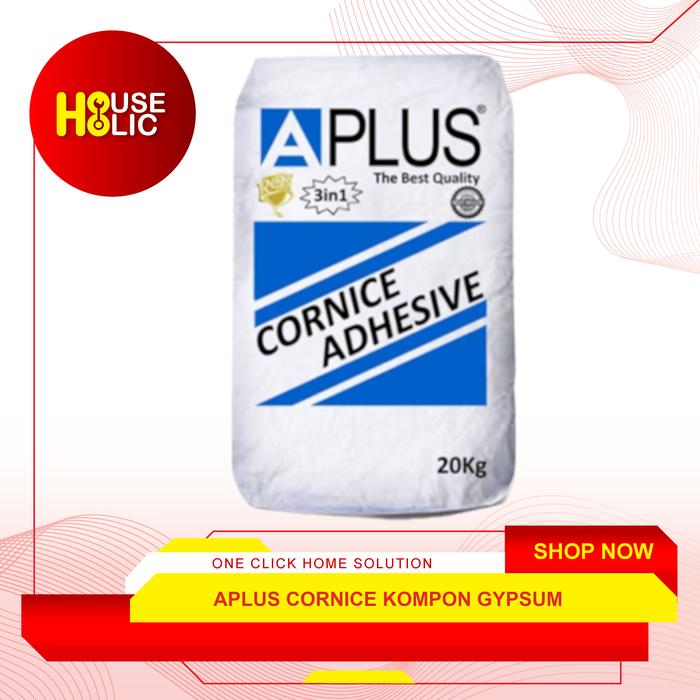 Jual APLUS Cornice 20 KG / Kompon Gipsum / Kornis A Plus Compound ...