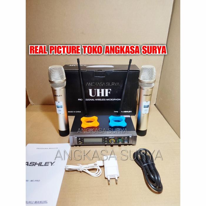 Jual Mic Wireless Ashley Mc Pro Mcpro Original Anti Feedback, 2*380 ...