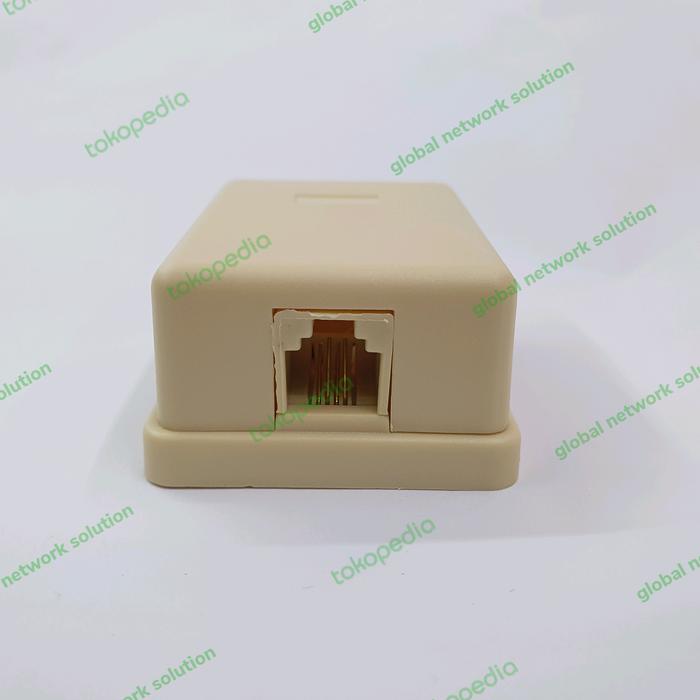 Jual roset telepon 1 lubang / roset telepon 1 line / roset telpon 1 ...