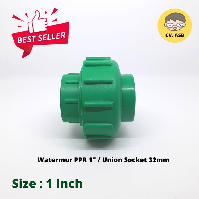 Jual Watermur Watermoor Water mur 1" PPR Union Socket 1 Inch 32mm PPR ...