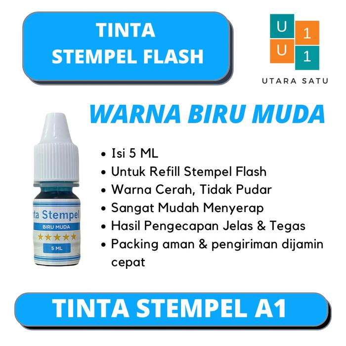 Jual Tinta Stempel Flash Warna Biru Muda 5 ML - Jakarta Utara - UTARA ...