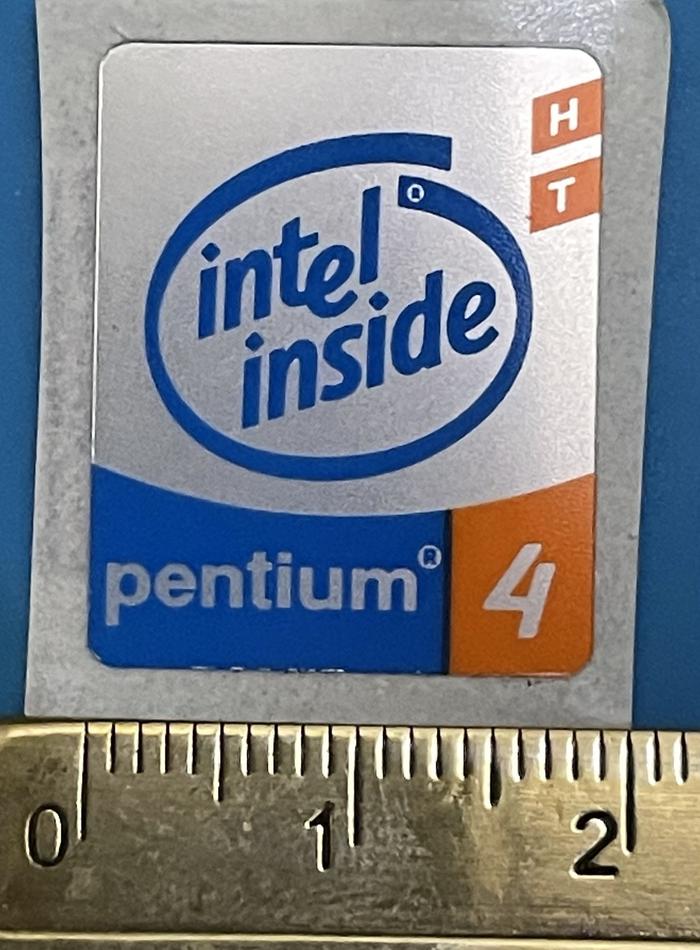 Jual Sticker stiker logo intel Pentium 4 HT gen1 ori ukuran besar ...