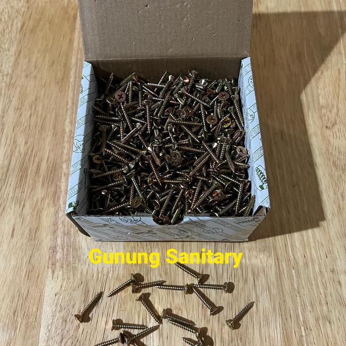 Jual skrup sekrup grc kuning LION 6 X 1 / Calciboard screws isi 1000 ...