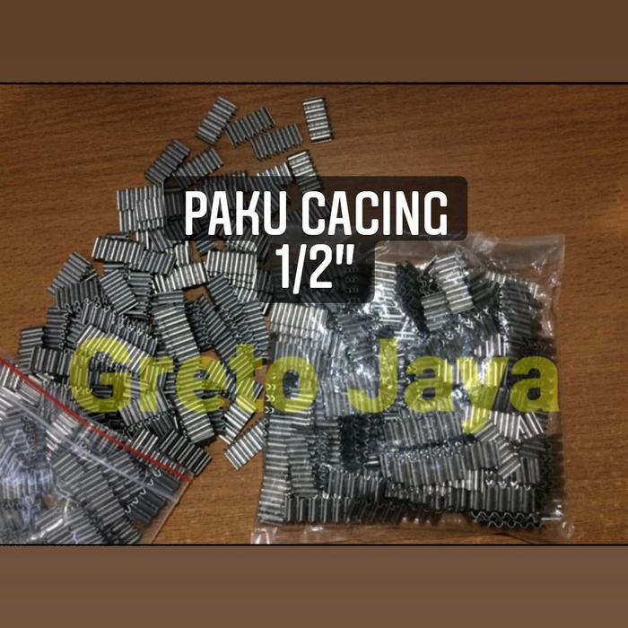 Jual ( 1/2" ) Paku Cacing 12mm 12 mm Sambungan Kayu Triplek Papan 1/2 ...