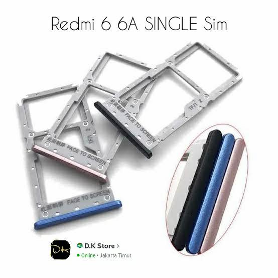 Jual Simtray Simlock Xiaomi Redmi 6 6A SINGLE Sim Tray Sim Lock ...