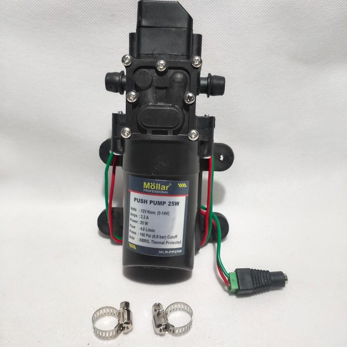 Jual Mollar PP25W Pompa Air mini DC 12 Volt Push Pump 25 watt ...
