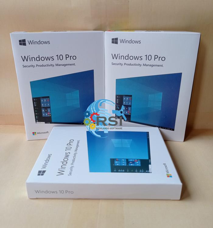 Jual Windows 10 Pro FPP Full Box USB Original Bisa Pindah PC Life Time ...