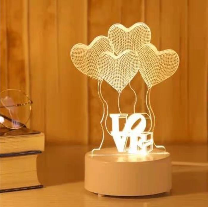 Promo LAMPU HIAS LED 3D / LAMPU TIDUR HIAS DIMENSI 3 WARNA PUTIH KUNING ...