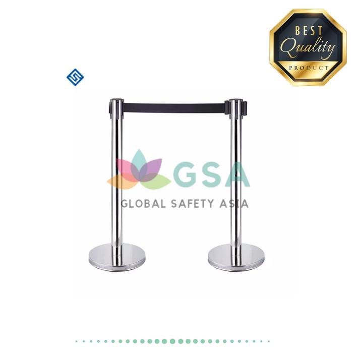 Promo Tiang Antrian Stainless Queue Line Standing Barrier Pembatas ...
