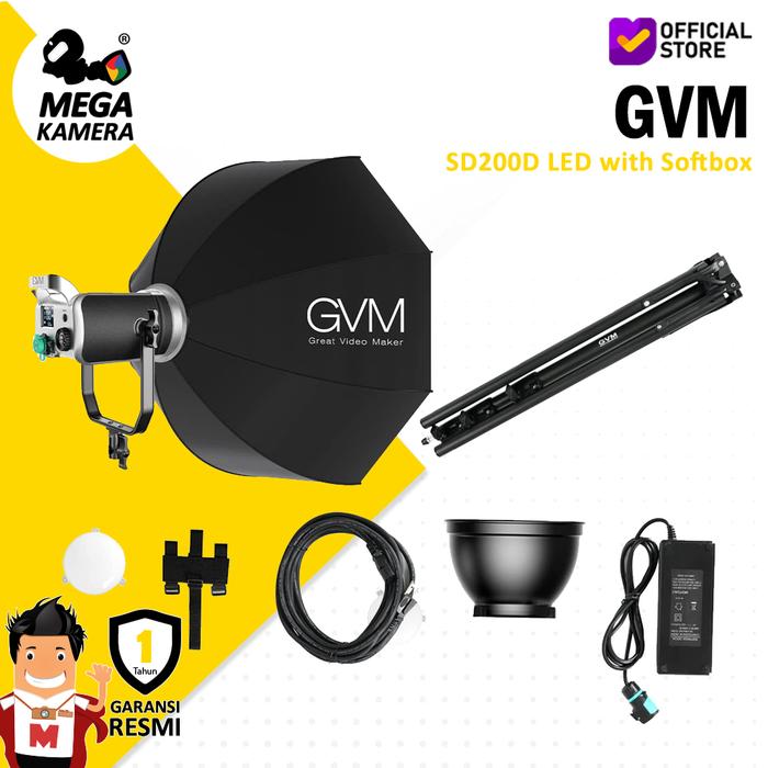 Promo GVM SD200D SET 1 200W High LED Spotlight Bi-Colour with Softbox ...