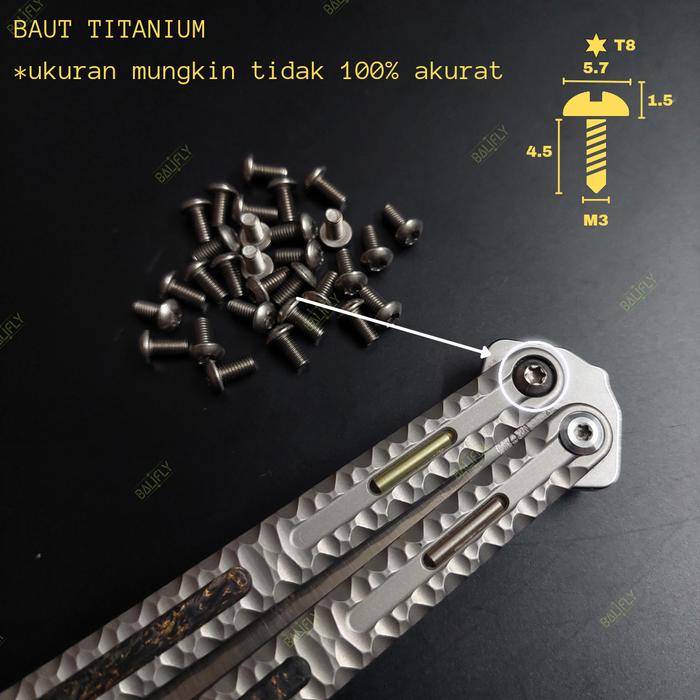 Jual Baut Torx T8 M3x4.5mm Small Truss Head Titanium - Kab. Banyumas ...