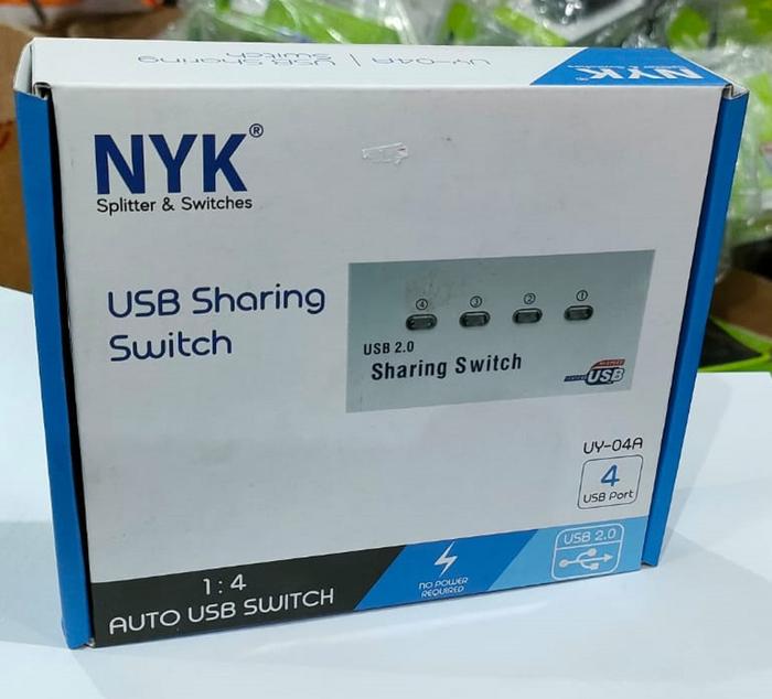Jual Auto Switch Hub Usb Printer 4 Port Sharing Switcher plus kabel 1.5 ...