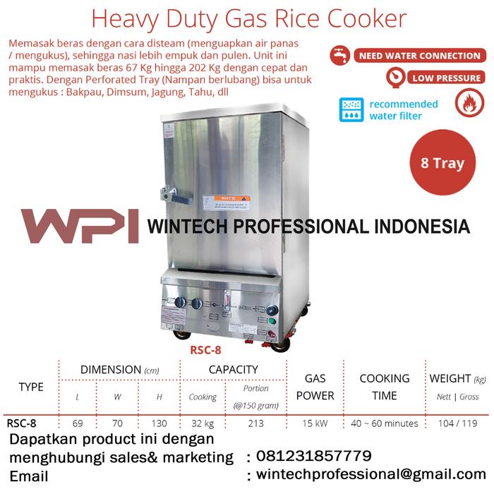 Jual Getra RSC-8 Heavy Duty Rice Cooker Steamer Mesin Pemasak Kukus Nasi - Jakarta Timur ...