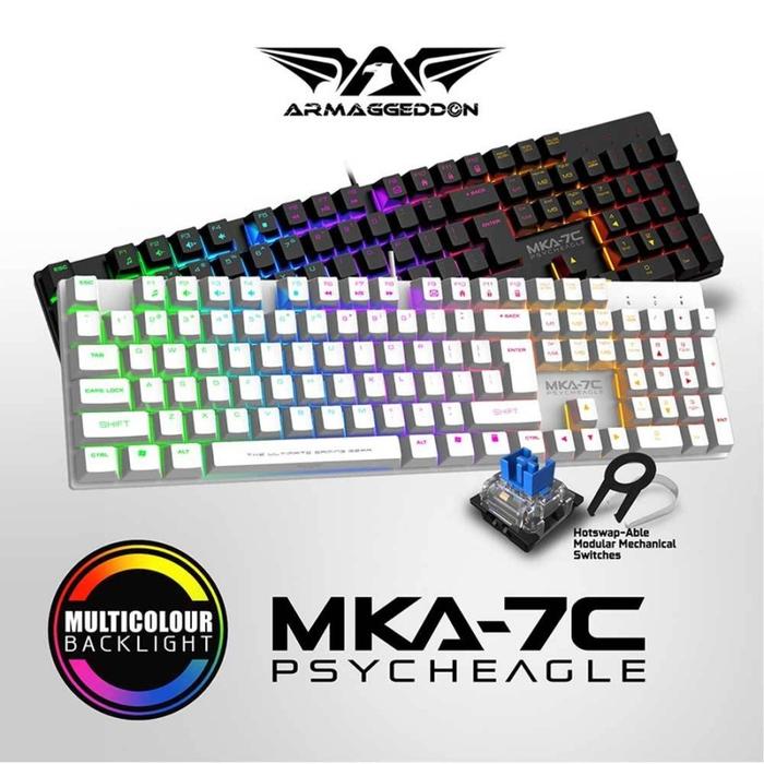Jual Keyboard Gaming Mechanical Armaggeddon MKA-7C PSYCHEAGLE Wired ...