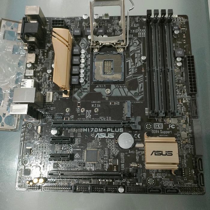 Jual MOTHERBOARD ASUS H170M-PLUS LGA 1151 DDR4 LENGKAP BACKPANEL - Kota ...