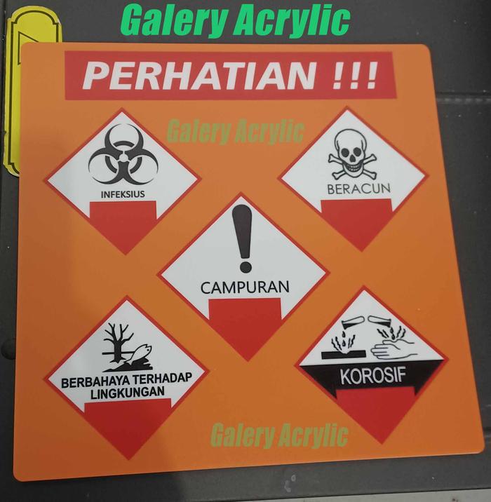 Jual Sign Label Rambu Perhatian Limbah B3 custom - Kota Tangerang ...
