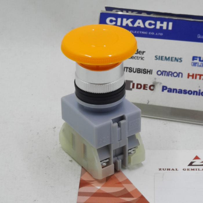 Jual AEPB-22/25/30, PUSH BUTTON SWITCH (JAMUR) CIKACHI - Hijau, 25 mm ...