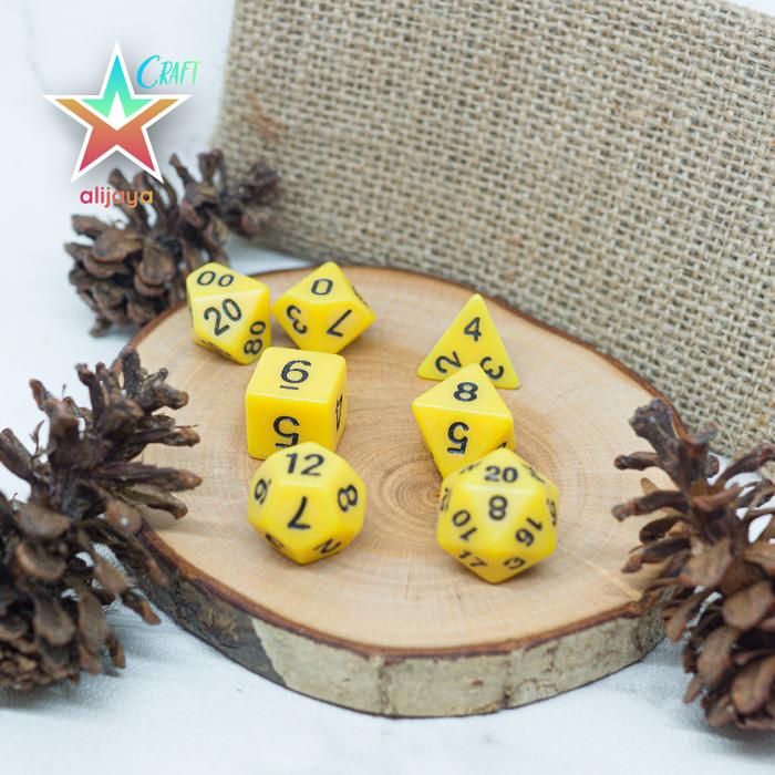 Jual 7 Polyhedral Dices - Dadu RPG / D&D - Board Game Bits / Components ...