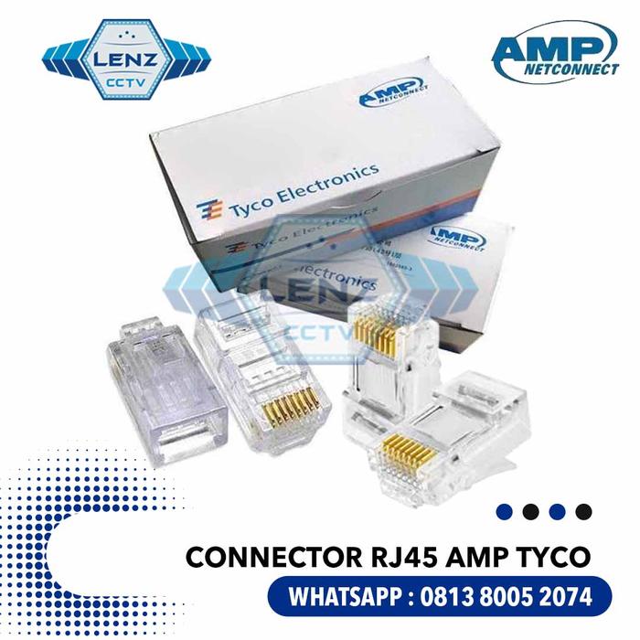 Jual Konektor PIN RJ45 AMP TYCO Original / Conector RJ45 Tyco - Jakarta ...